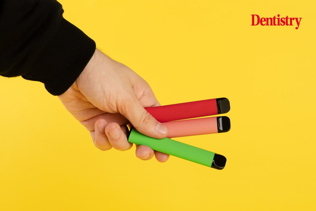 One in five report using vapes at least monthly - Dentistry