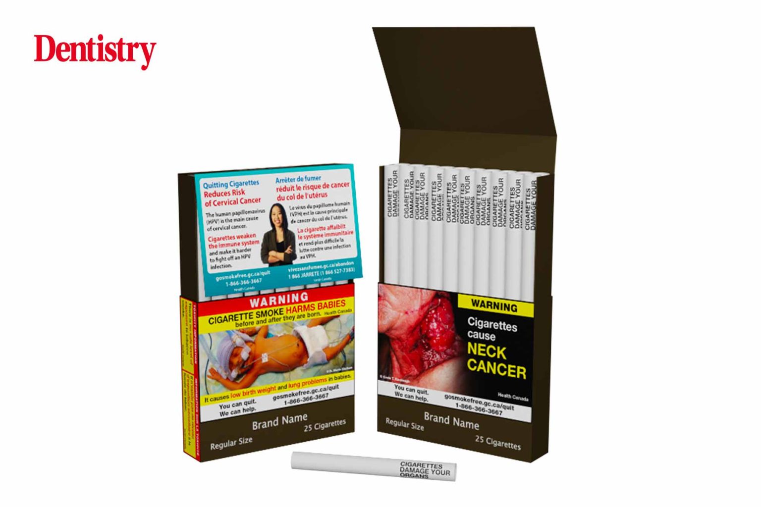 Canada to put health messages on individual cigarettes - Dentistry
