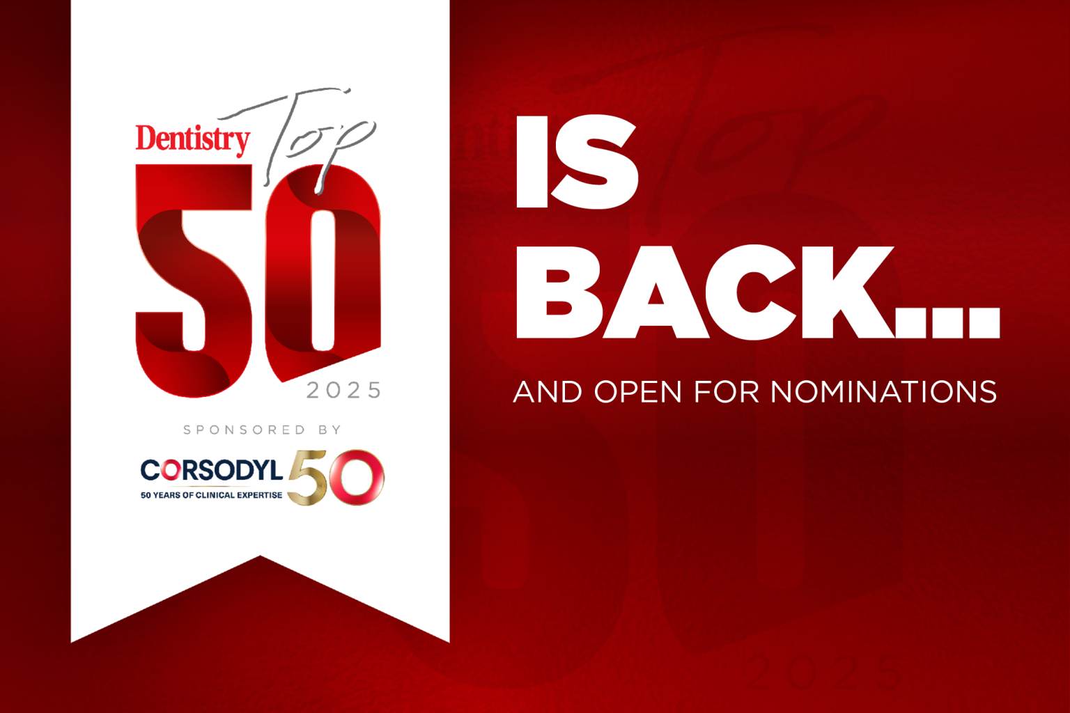 The Dentistry Top 50 is back for 2025 - Dentistry